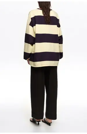 Bimba Y Lola Textured Bell-bottom Trousers - Black