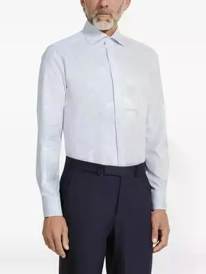 Zegna Checked-pattern Cotton Shirt