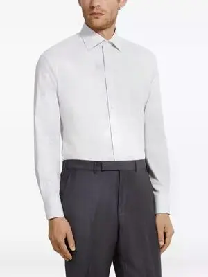 Zegna Checked-pattern Cotton Shirt