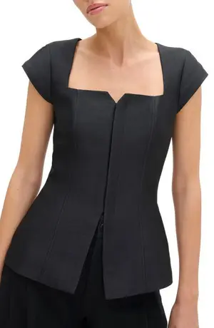 ALIGNE Mars Squar Neck Top - Black