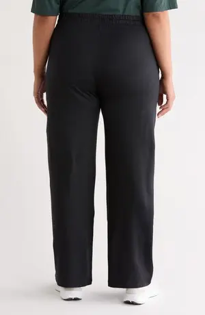 Zella Straight Leg Knit Sweatpants - Black