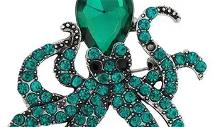 PANACEA Crystal Octopus Brooch