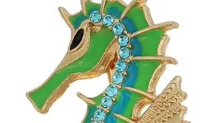 PANACEA Seahorse Brooch - Turquoise