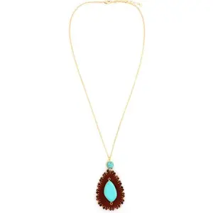 PANACEA Teardrop Pendant Necklace - Turquoise