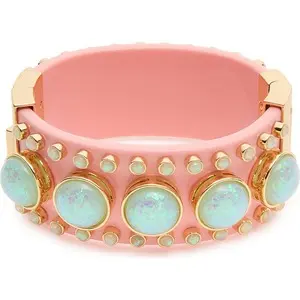 Lele Sadoughi Deco Hinged Cuff - Blush Opal