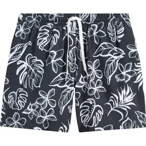 CHUBBIES 5.5-inch Swim Trunks - Black Pattern Base Plaids