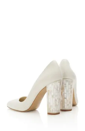 FREYA ROSE Camille Pointed Toe Pearl Heel Pump