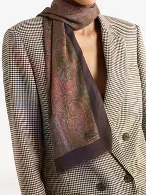 Etro Floral Paisley Scarf - Brown