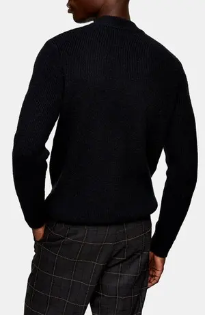 Topman Mock Neck Sweater