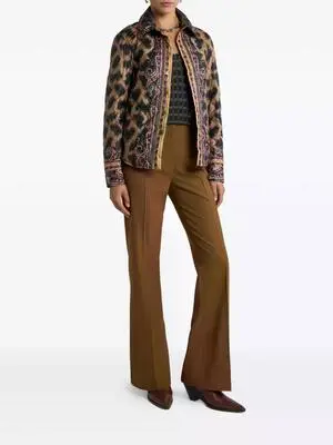 Etro Floral Paisley V-neck Top
