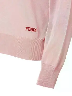 Fendi V-neck Stretch Sweater