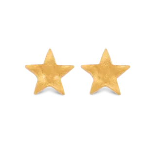 7879 Star Stud Earrings - Gold 9k