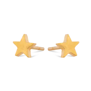 7879 Star Stud Earrings - Gold 9k
