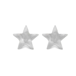 7879 Star Stud Earrings - Platinum