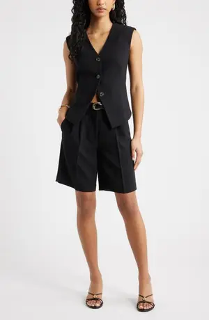OPEN EDIT The Icon Darted Vest - Black
