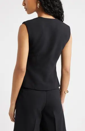 OPEN EDIT The Icon Darted Vest - Black