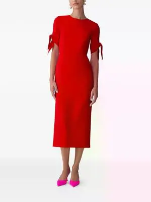 Carolina Herrera Tie-sleeve Midi Dress - Red