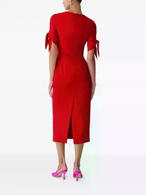Carolina Herrera Tie-sleeve Midi Dress - Red