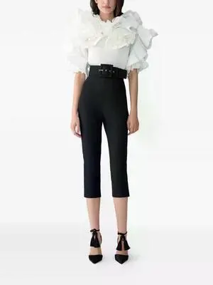 Carolina Herrera Floral Ruffled Top