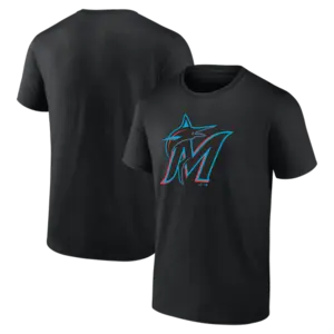 LOGO ATHLETIC Miami Marlins Official Logo T-shirt - Black