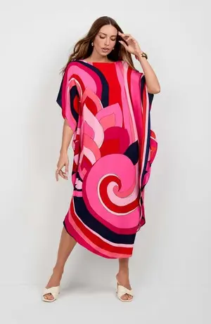 Trina Turk Jalani Maxi Caftan Dress