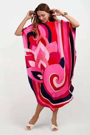 Trina Turk Jalani Maxi Caftan Dress