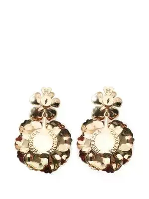 Carolina Herrera Flower Dangle Earrings