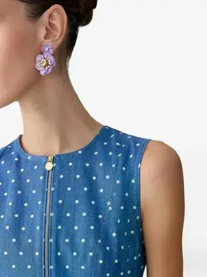 Carolina Herrera Flower Dangle Earrings