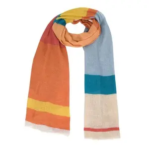 Vismaya Boundless Colorblock Scarf - Orange