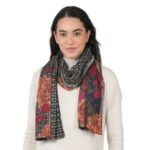 Vismaya Reversible Garden Patchwork Scarf