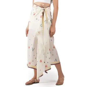 Vismaya Pixel Woven Cotton Scarf