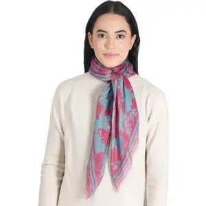 Vismaya Garden Whisper Lightweight Scarf - Mineral Red