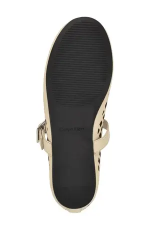 Calvin Klein Lauria Mary Jane Flat - Ivory Leather