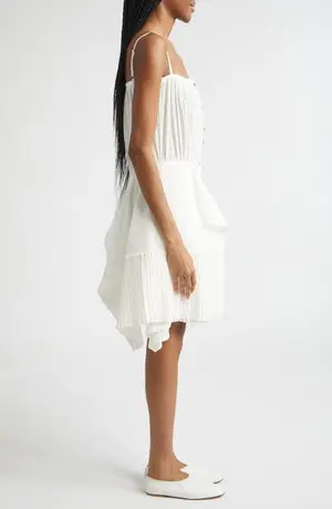 EENK Pleated Asymmetric Dress