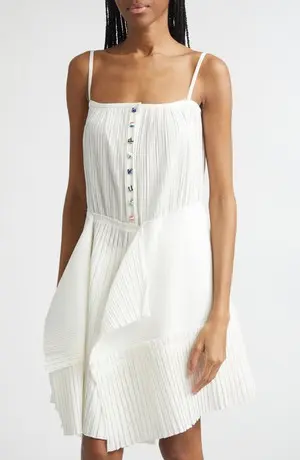 EENK Pleated Asymmetric Dress