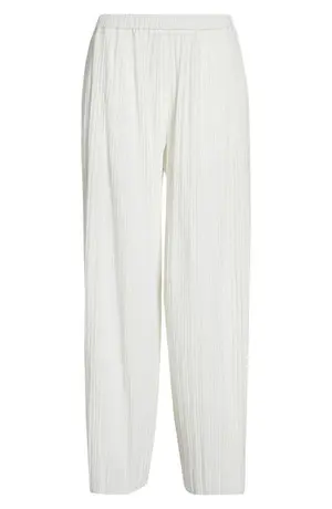 EENK Pleated Straight Leg Pants - Ivory