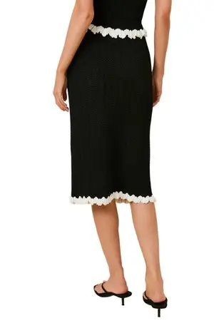 Solid & Striped The Diana Midi Sweater Skirt - Noir