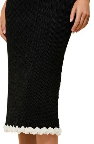 Solid & Striped The Diana Midi Sweater Skirt - Noir