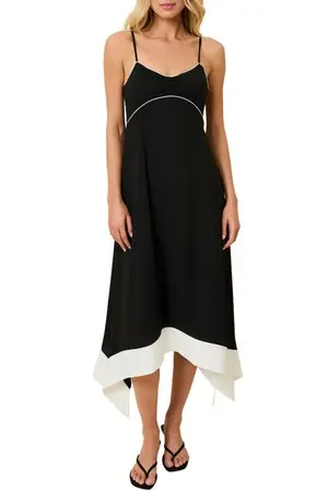 Solid & Striped V Neck Dresses