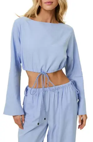 Solid & Striped The Chelley Crop Top - Blue Lagoon