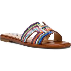Steve Madden Hadyn Sequin Slide Sandal - Multi Brown