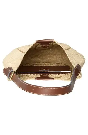 ANYA HINDMARCH Bow Woven Raffia Hobo Bag