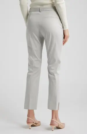 BOSS Tapria Crop Straight Leg Pants - Grey