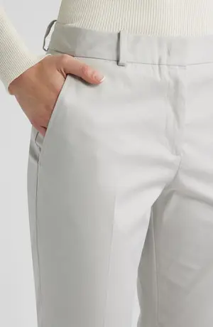 BOSS Tapria Crop Straight Leg Pants - Grey