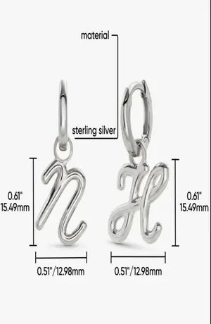 OAK & LUNA Mini Signature Initial Huggie Earrings - Letter Q