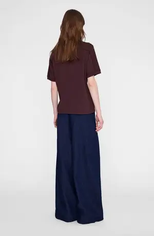 ANINE BING Jaylin Collegiate Tee - Fig