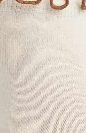 UGG Karsyn Ii Lettuce Edge Quarter Socks - Vanille/chestnut