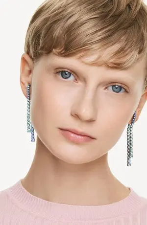 SWAROVSKI Matrix Crystal Linear Drop Earrings