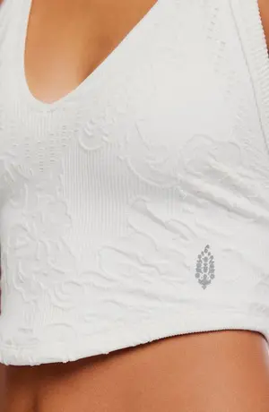 Free People Daydream Rib Racerback Tank - White