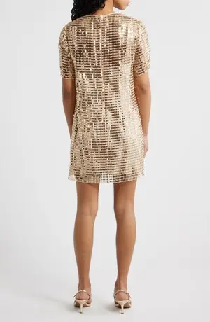 Saylor Stara Sequin Cocktail Shift Minidress